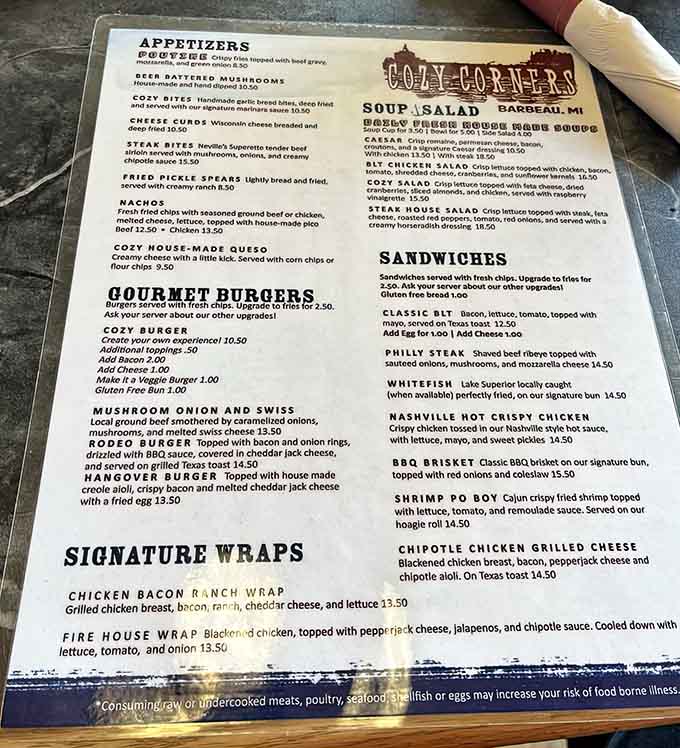 The game-matching placemat menu turns dinner into a safari scavenger hunt – can you identify all the exotic creatures before your food arrives?