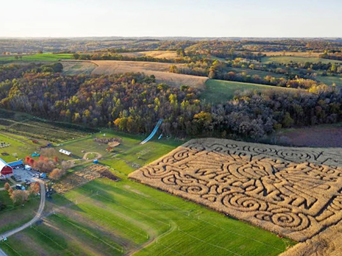 Corn mazes are so last season. This farm's giant slide is the fast track to reclaiming your inner child!