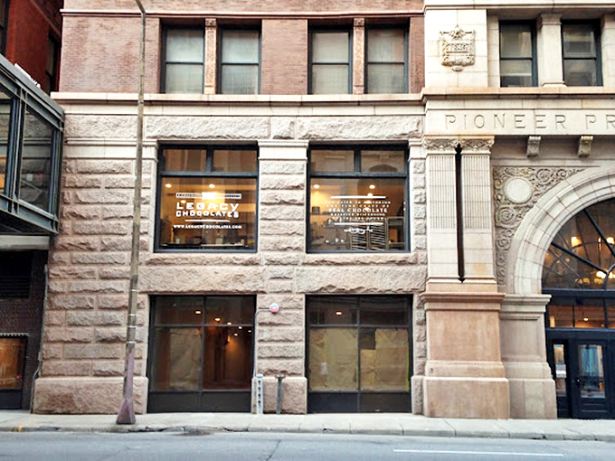 Chocolate so fancy it probably has its own LinkedIn profile. The storefront exudes old-world charm and new-world indulgence.