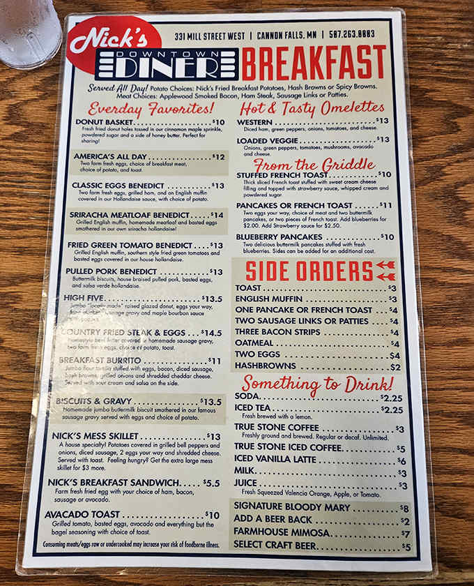 Breakfast bliss awaits with everything from donut baskets to Sriracha Meatloaf Benedict &ndash; this menu doesn't just satisfy hunger, it creates happiness.