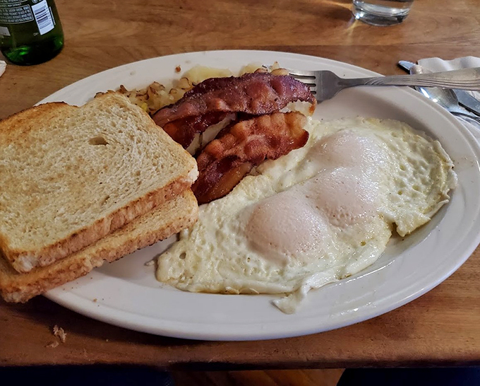 Rise and shine, taste buds! This classic breakfast spread is like a warm hug for your stomach&mdash;comfort food that speaks the universal language of "yum."