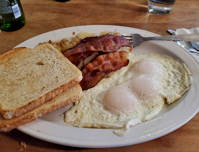Rise and shine, taste buds! This classic breakfast spread is like a warm hug for your stomach&mdash;comfort food that speaks the universal language of "yum."