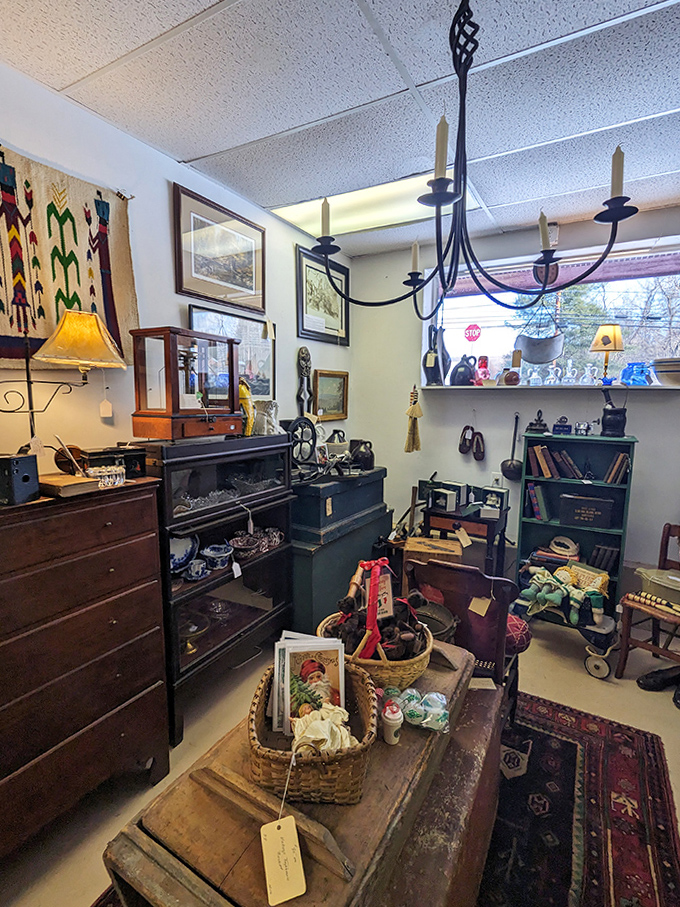 Corner vignettes create little time capsules throughout the store. This isn't decorating &ndash; it's time travel with price tags.