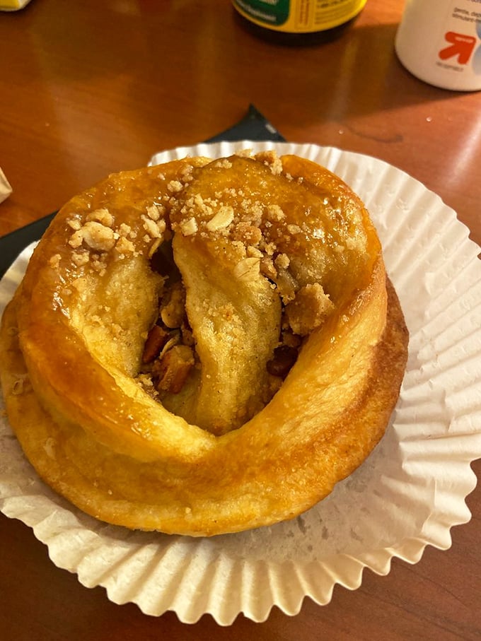 Autumn's greatest hits album in spiral form&mdash;cinnamon-kissed apples nestled in buttery brioche with a crumble topping that shatters gloriously.