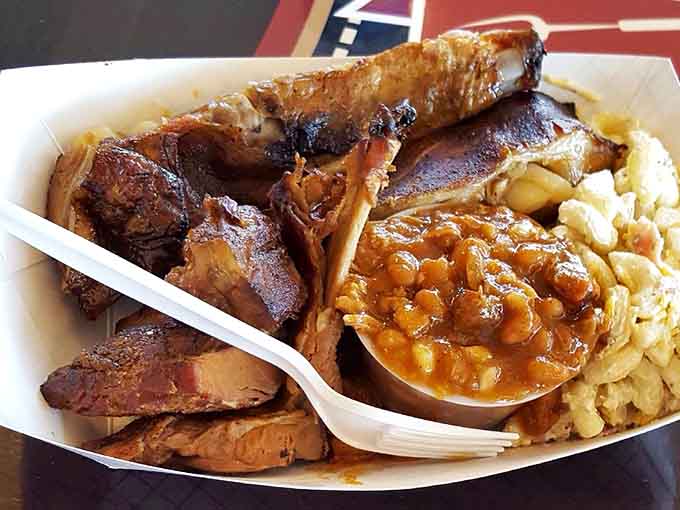 When ribs glisten like this and the meat surrenders without a fight, you know someone back there really understands the ancient art of low and slow.