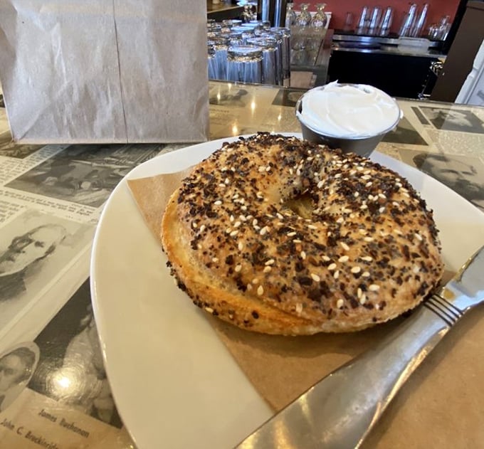 An everything bagel that actually deserves its name &ndash; the perfect ratio of seeds, spices, and chewy perfection.