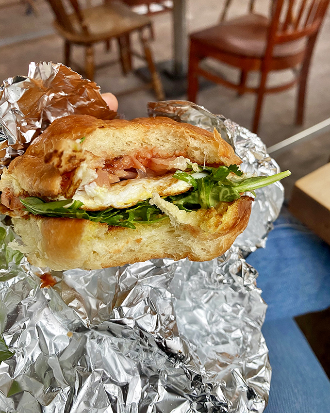 This isn't just a breakfast sandwich &ndash; it's a portable masterpiece wrapped in foil, ready to ruin all other breakfast sandwiches for you forever.