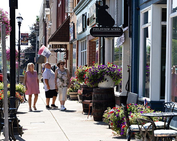 Strolling these flower-lined sidewalks feels like walking through a Norman Rockwell painting come to life.