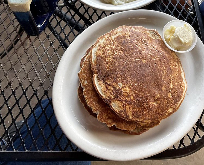 Golden-brown perfection on a plate &ndash; these buckwheat pancakes achieve the impossible balance of fluffy interior and slightly crisp edges.