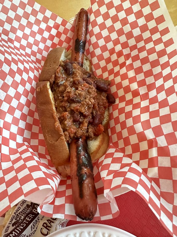 Hot diggity dog! This chili-smothered beauty could spark a heated debate about Vermont's hot dog prowess.