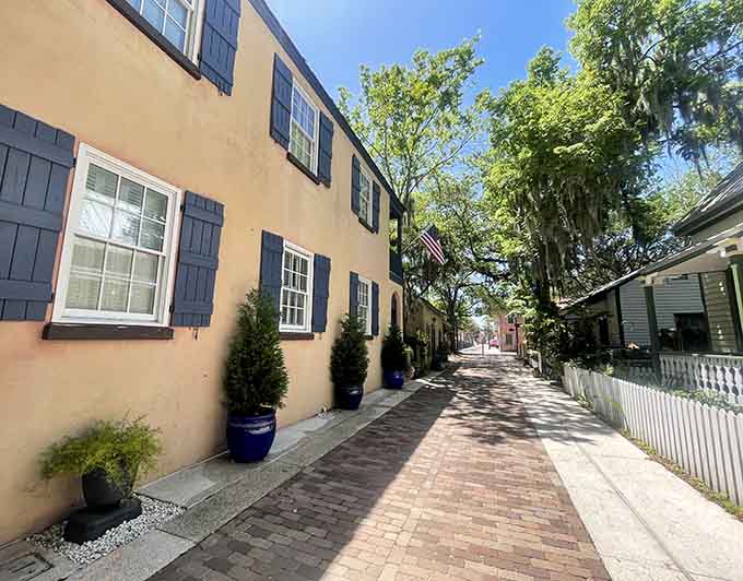 Step through this archway and suddenly your smartphone feels very out of place in the best possible way, welcome to the 1700s.