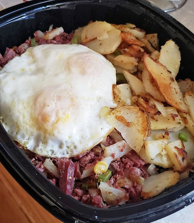Not your sad canned variety &ndash; this homemade corned beef hash with perfectly runny eggs might just change your breakfast standards forever.