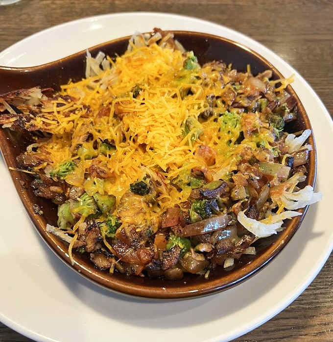 The Garden Skillet arrives as a vegetable-loaded masterpiece that makes eating healthy feel like winning the lottery, deliciously.