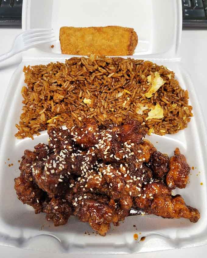 Behold the sesame chicken in all its golden, glistening glory, complete with perfectly toasted sesame seeds and that irresistible sweet-savory sauce.