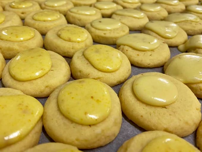 Lemon tea cookies with their sunny yellow centers prove that citrus and butter are a match made in heaven, like Fred and Ginger but more delicious.