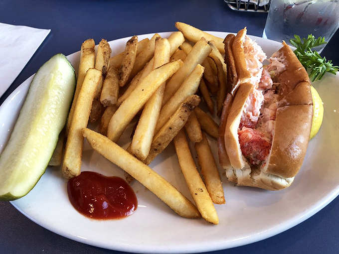 This isn't just a sandwich &ndash; it's Maine's edible mascot. Chunks of sweet lobster barely dressed, letting the ocean's bounty speak for itself.