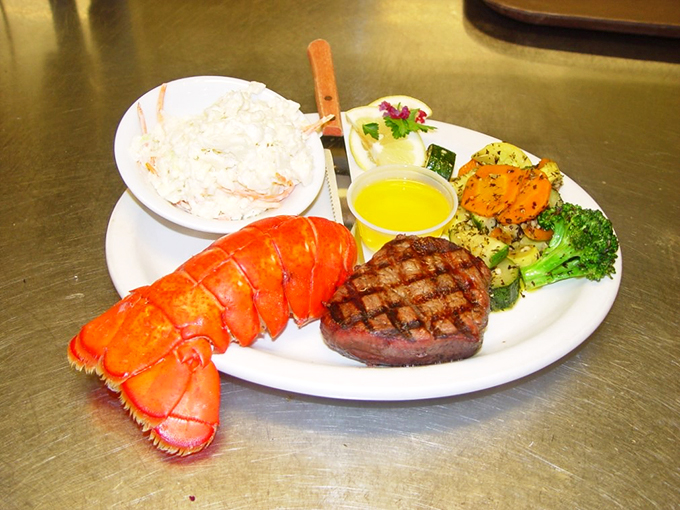Surf meets turf in perfect harmony &ndash; a grilled steak and lobster tail duo that makes choosing sides unnecessary.