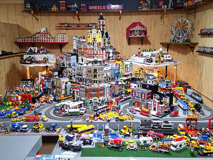 A world in miniature! This tiny town is big on detail, inviting you to become a Gulliver in a land of mechanical Lilliputians.