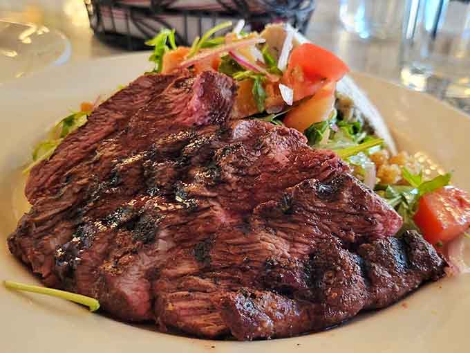 Behold the star of the show: tender pork with a sear that would make any chef proud, ready for its close-up.