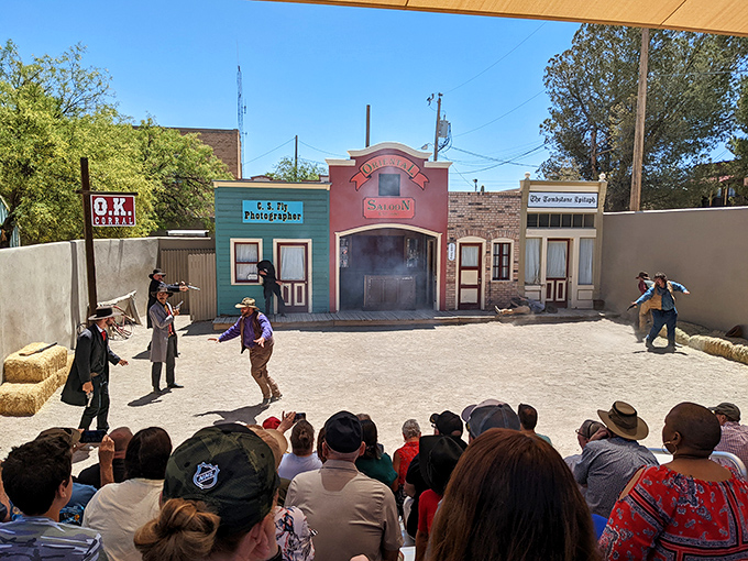 At the O.K. Corral, actors bring the legendary 30-second gunfight to life, making history pop with every staged gunshot.