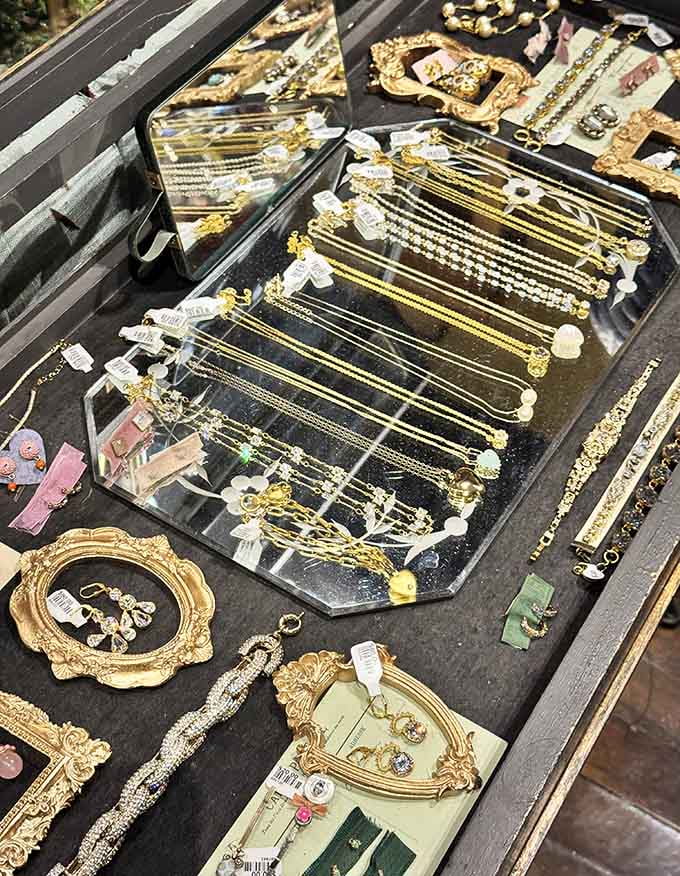 Vintage jewelry that sparkles with the kind of craftsmanship that makes modern costume pieces look like they're not even trying to impress anyone.