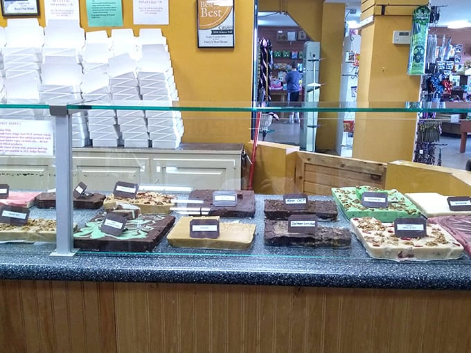The fudge selection at Perry's offers more flavors than you can shake a stick at, each one handmade and calling your name.
