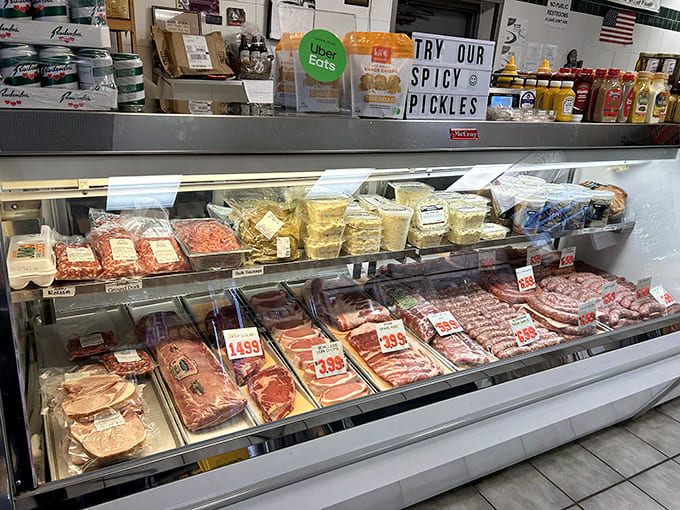 A carnivore's gallery of temptation. Fresh cuts await their destiny in home kitchens across Cleveland.