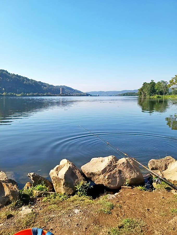 The Ohio River has shaped Rayland's identity for generations, providing peaceful fishing spots where time seems to stand still.