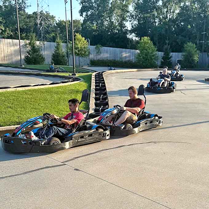 Sunday drivers need not apply &ndash; these go-kart enthusiasts navigate the track's challenging curves with the focus of surgeons and the joy of children.