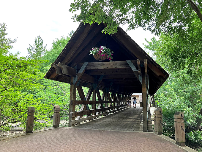 Welcome to autumn's embrace! This entrance promises a journey through fall's finest, with a side of small-town charm.
