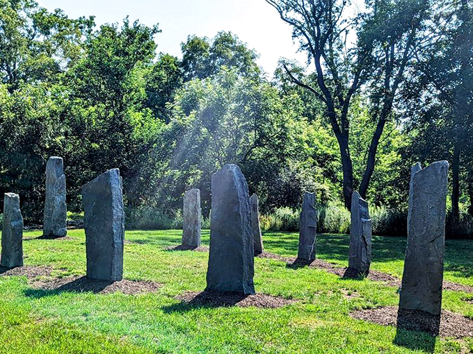 Rocks Standing like silent sentinels, these stone monoliths create their own mini-Stonehenge in the heart of Illinois.
