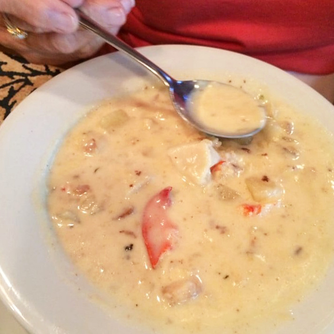 Liquid gold in a bowl! This seafood chowder's creamy broth cradles tender morsels of ocean treasures, promising comfort with every spoonful.