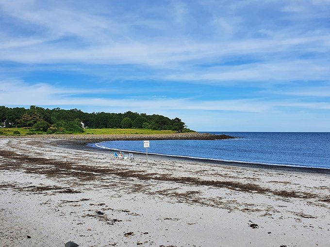 Seapoint Beach offers a quintessential Maine coastal experience &ndash; rocky shores, gentle waves, and the eternal question: "Is it too cold to swim?"