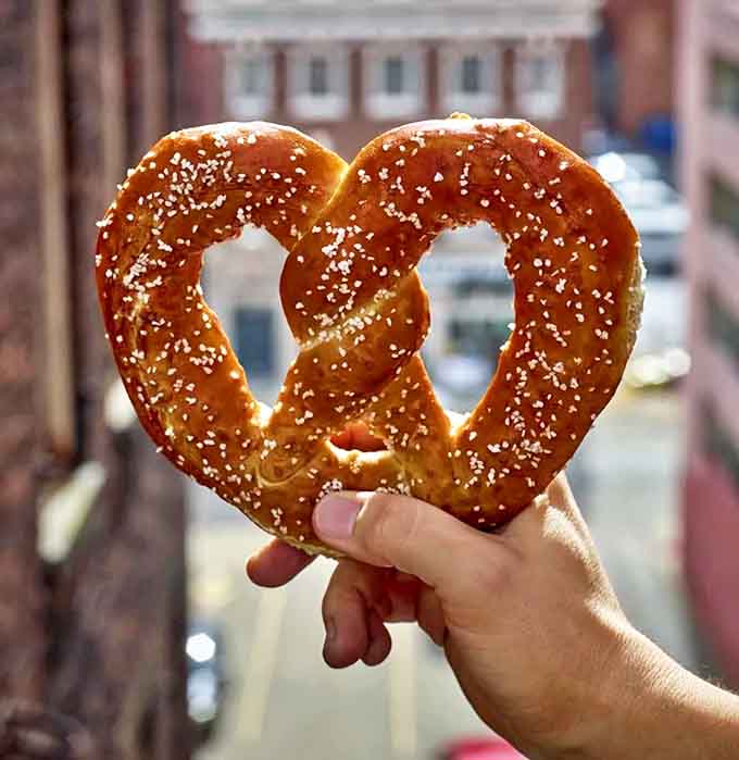 This isn't just any pretzel &ndash; it's a hand-twisted work of art with the perfect golden crust that shatters just right.