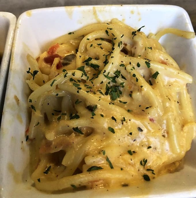 Chicken spaghetti that looks this good should probably require a permission slip before you dive in face-first.