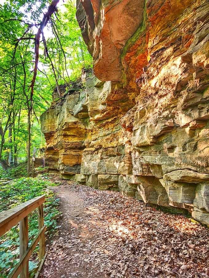 Those layered rock formations have been standing here longer than anyone's family tree goes back, and they're not going anywhere soon.