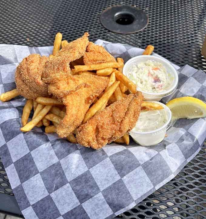 Golden-battered fish and crispy fries create the ultimate comfort food combo that'll make you rethink every fish and chips you've ever had.