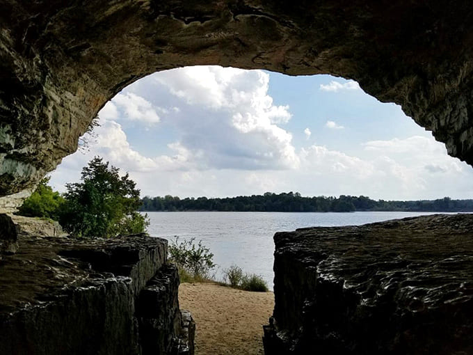 This view from inside the cave proves that the best seats in the house don't require tickets or reservations.