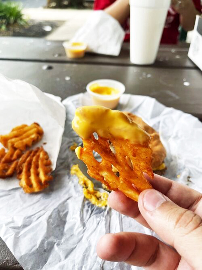 Crispy, golden, and utterly irresistible. These waffle fries aren't just a side dish &ndash; they're the main event in potato perfection.