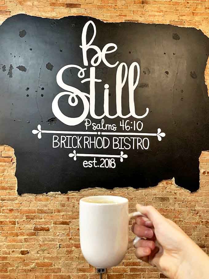 Be Still isn't just wall art &ndash; it's the unofficial mantra of this 2018-established bistro where time slows down between sips.