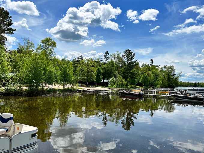 The view from the dock could convince even the most dedicated city dweller that maybe, just maybe, lake life is the only life.