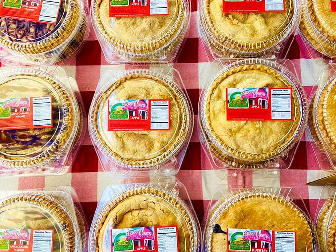 Rows of fresh-baked pies await their destiny, ready to make someone's dinner table the most popular spot in the house tonight.