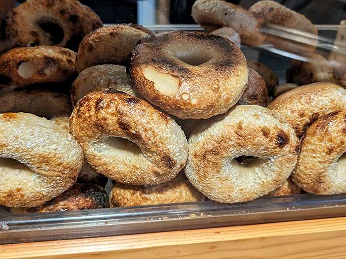 These aren't just any bagels &ndash; each one is hand-rolled, cold-fermented, and baked to blistered perfection in a wood-fired oven.
