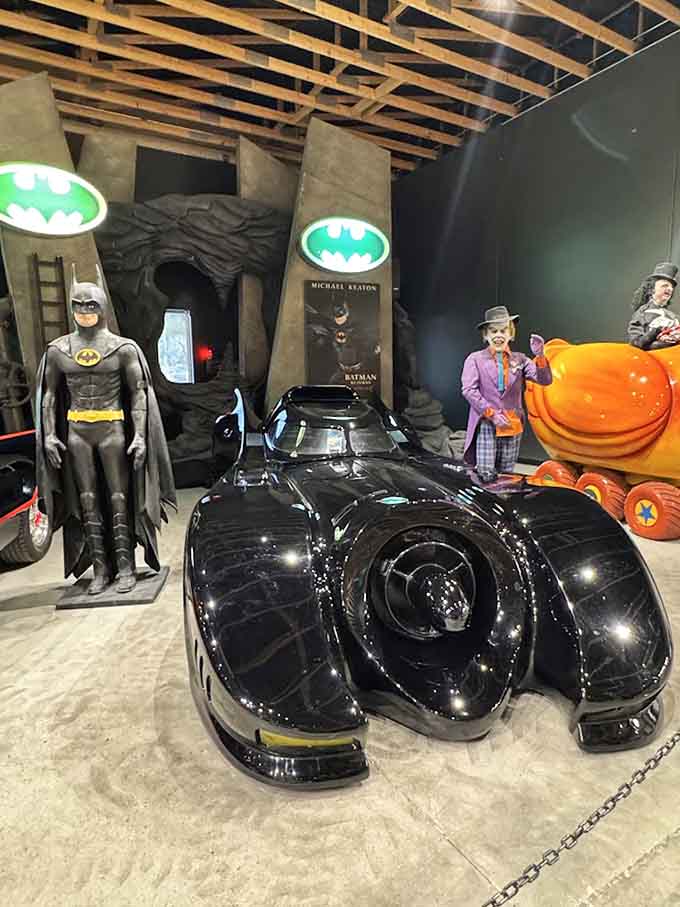 Holy automotive dreams, Batman! This iconic Batmobile brings superhero fantasies to life with gleaming black perfection and serious crime-fighting style.
