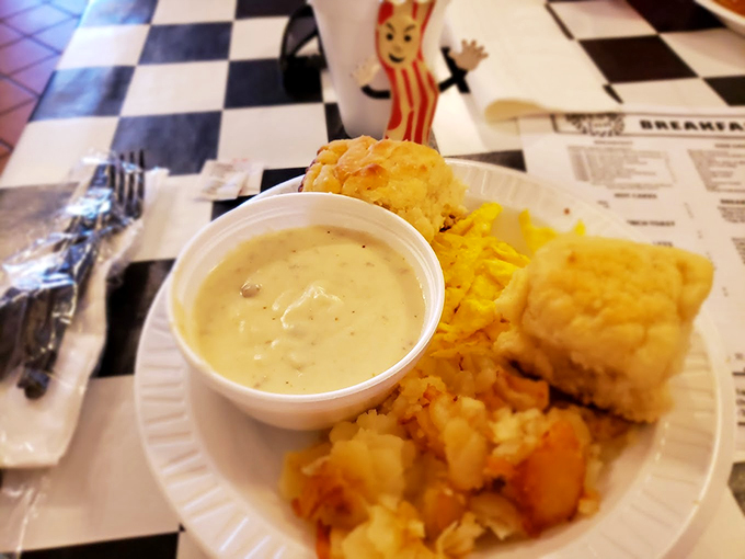 Biscuits and gravy: The breakfast equivalent of a warm hug from your favorite aunt.