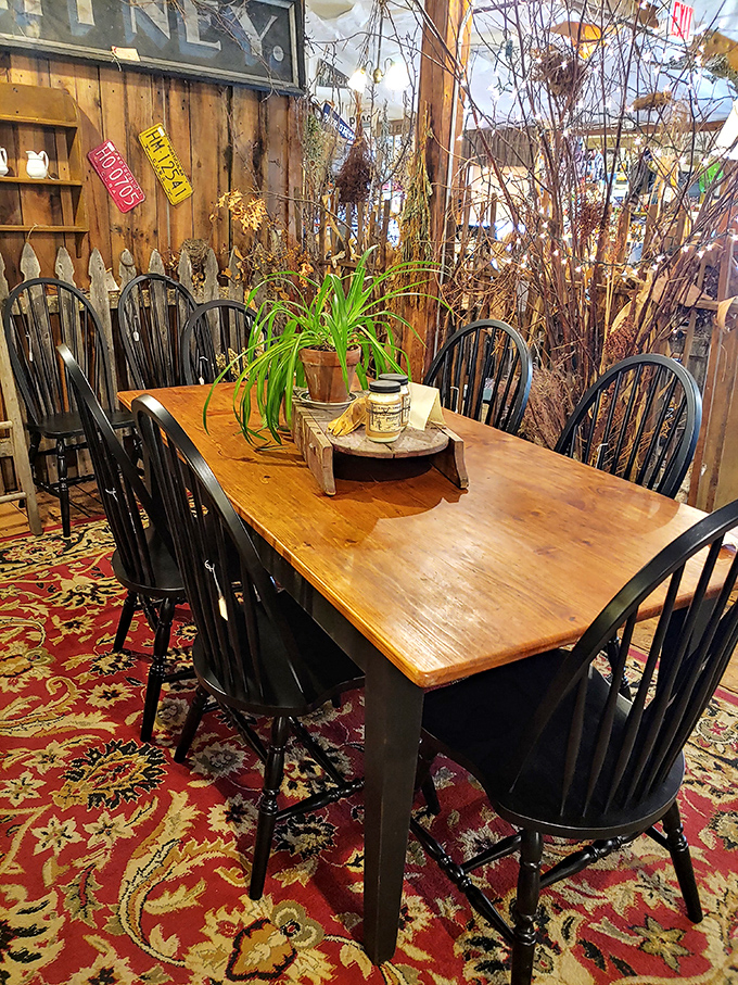 This farmhouse table has hosted more family gatherings than we can imagine &ndash; just waiting for its next chapter in someone's home.
