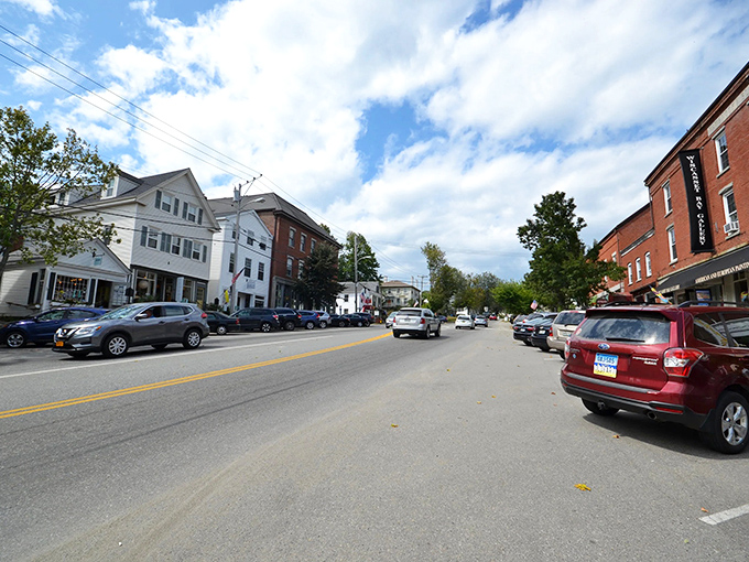 Downtown Wiscasset bustles with activity &ndash; where parking spots are as coveted as the antiques inside those brick storefronts.