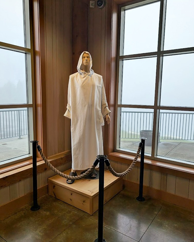 A peaceful sanctuary where exhibits tell the mountain's story while windows frame nature's masterpiece.