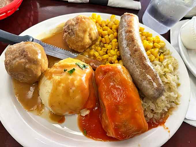 These aren't just any meatballs—they're flavor bombs of perfectly seasoned goodness swimming in gravy that demands to be sopped up.
