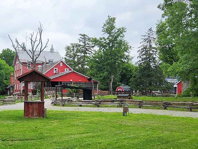 The open grounds surrounding the mill offer plenty of space to wander and explore, with each angle revealing another postcard-worthy view of this historic treasure.